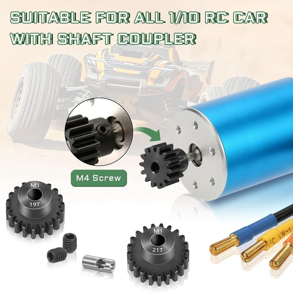 Mod 1 Pinion Gear Set 4PCS, 19T 20T 21T 22T M1 Pinion Gear Metal ...