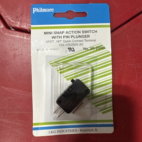 Philmore 30-2000 SPDT ON-(ON) Pin Plunger Miniature micro Switch 15A ...