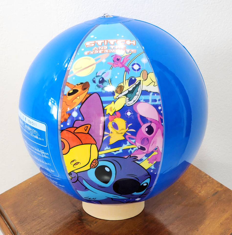 Rare Japan Disney Stitch and the Experiments Inflatable Beach Ball ...