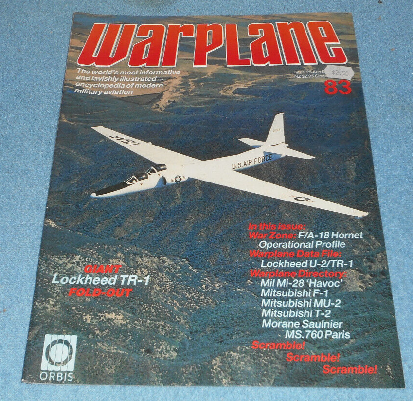 Warplane Magazine #83 Lockheed TR-1 Fold-Out Poster & Cutaway Drawing ...