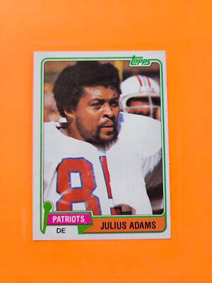 Julius Adams card #139 Topps Football Card 1981 New England Patriots ...