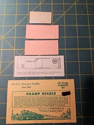 CHAMP DECALS, HO SCALE, HB-373, MISSOURI PACIFIC BOX CAR | eBay