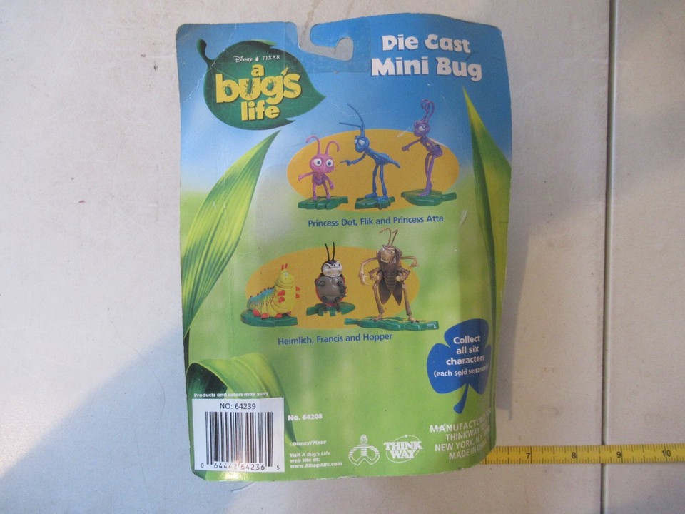 Disney A Bug's Life Die Cast mini bug figure Francis NEW ON CARD | eBay