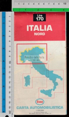 ITALIA NORD, CARTA AUTOMOBILISTICA ESSO - ROAD MAP - scala 1:500.000 | eBay