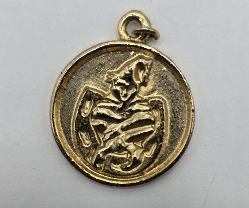 Lucky Piskie Pixie Charm Gold Tone Medal Pendant- Length 3cm | eBay UK