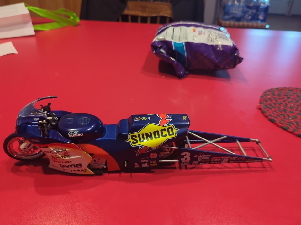 Dave Schultz #3 Sunoco Suzuki NHRA Pro Stock Drag Bike Motorcycle 1:9 ...