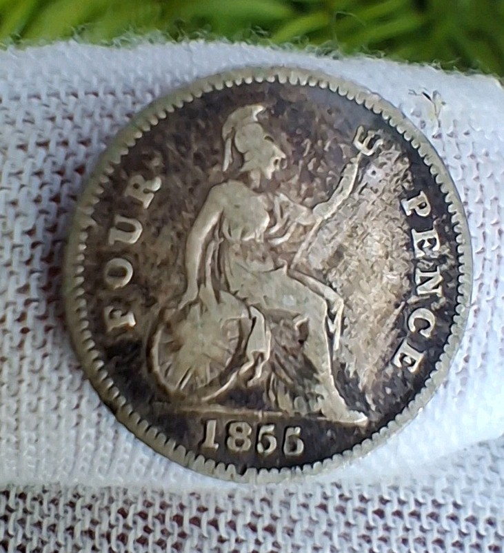Great Britain fourpence Groat Coin Victoria 1855 4D Sterling Silver ...