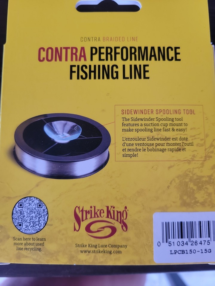 Strike King Contra High Strength Braided Fishing Line 15 Lb 150 Yards ...