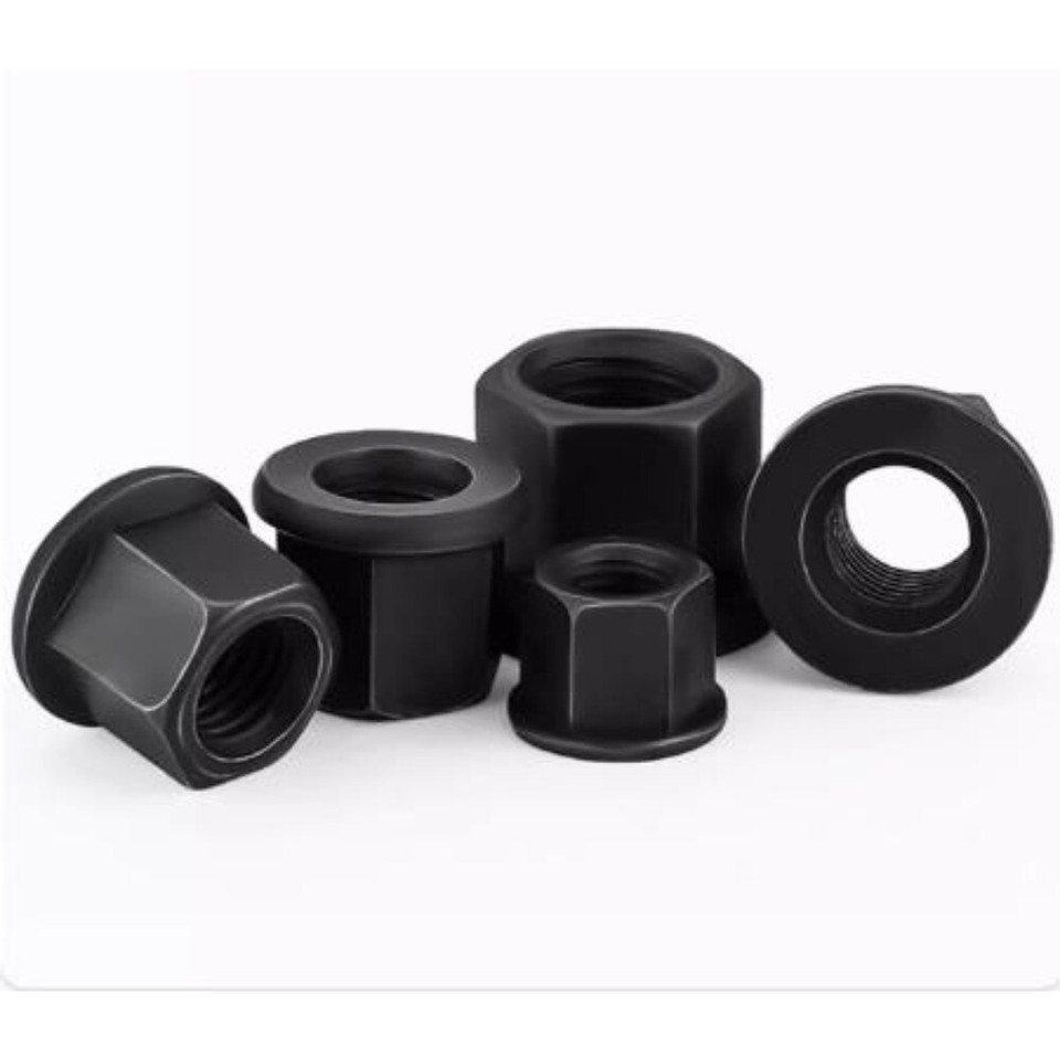 1PCS M27 8.8 Black Zinc Flange Pressure Plate Nut With Washer Hex ...