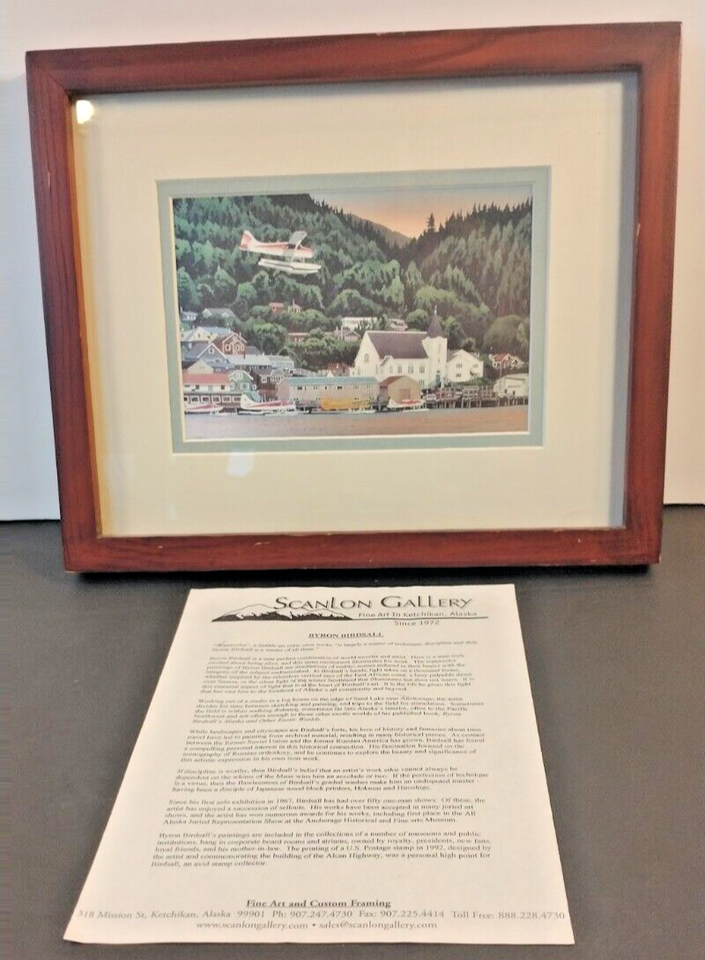 Byron Birdsall Watercolor Art Print 5" x 7" Alaskan Scene Matted Framed ...