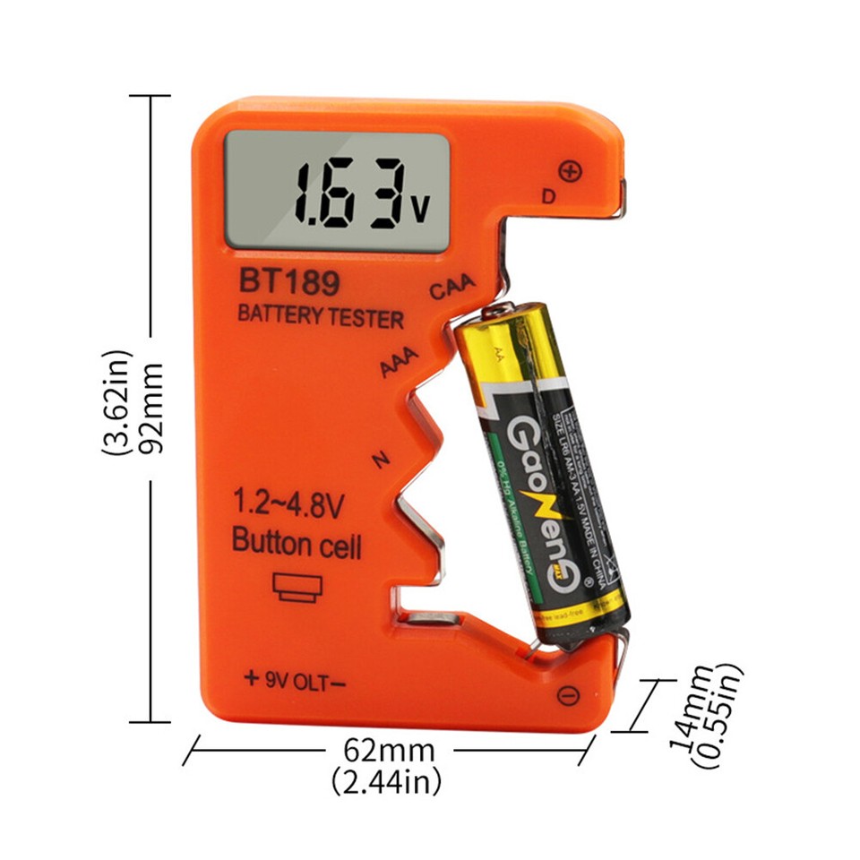 Battery Detector Tool Wide Test Range ABS Insulated Plastic Shell for ...