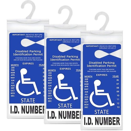 3 Pack Handicap Placard Holder Disabled Parking Permit Sign Holder with ...