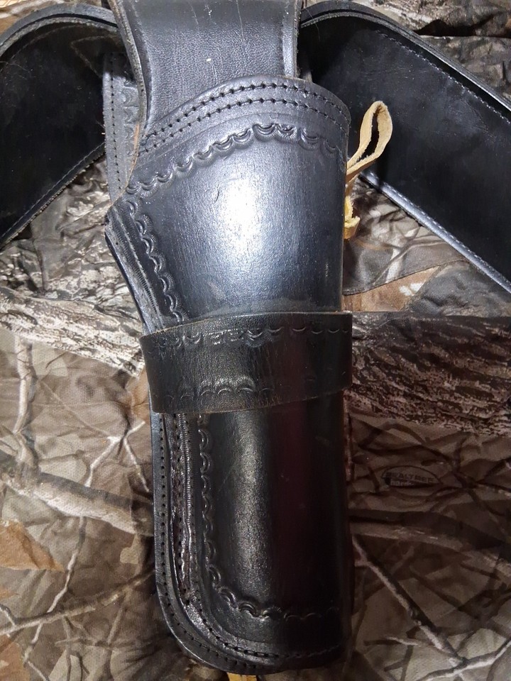 Vintage Cowboy Western SAA Revolver Holster w Belt / Fast Draw Rig | eBay