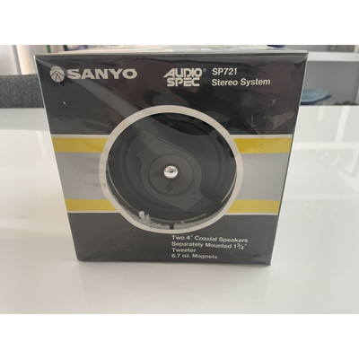 VINTAGE SANYO Audio Spec SP721 4" Stereo Coaxial Door Speakers *NEW ...