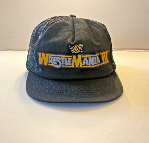 VINTAGE 1987 ORIGINAL WWF HAT BASEBALL CAP FROM WRESTLEMANIA III - WWF ...
