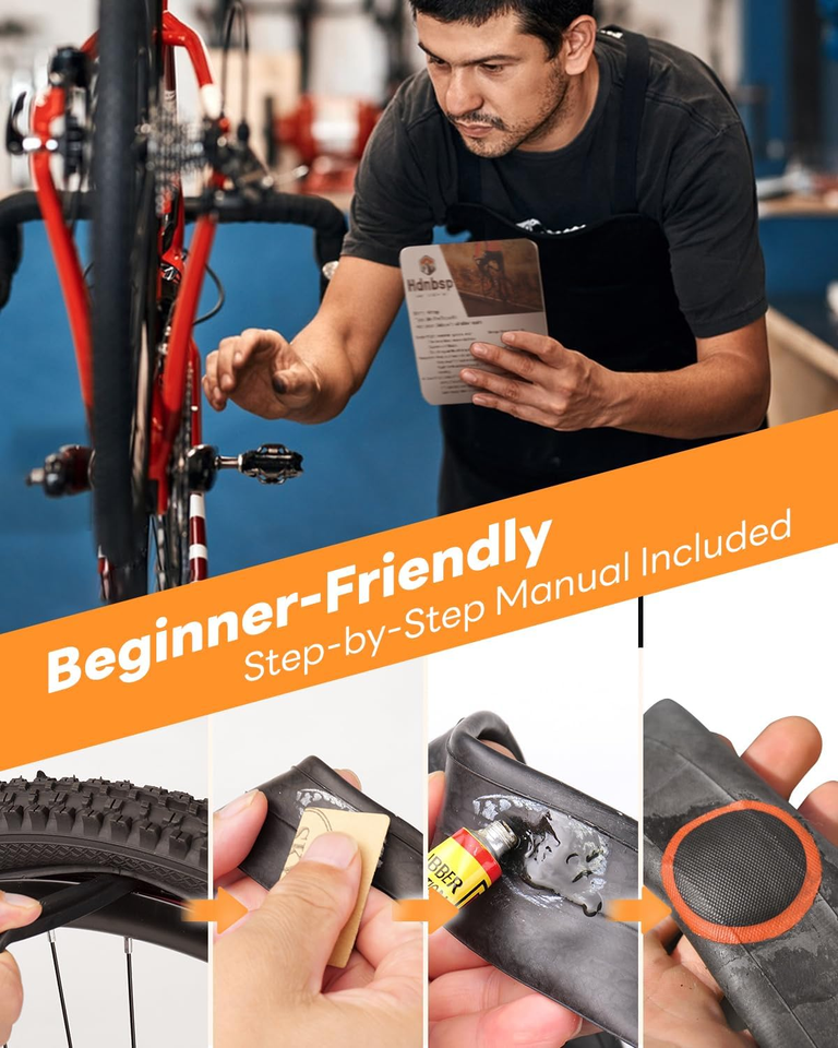 35 Pcs Bike Tire Repair Kit, Bicycle Inner Tube Patch Kit with Vulcanizing Patch | eBay