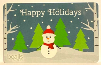 Bealls Florida Christmas Snowman Pine Trees Forest Happy Holidays Gift ...