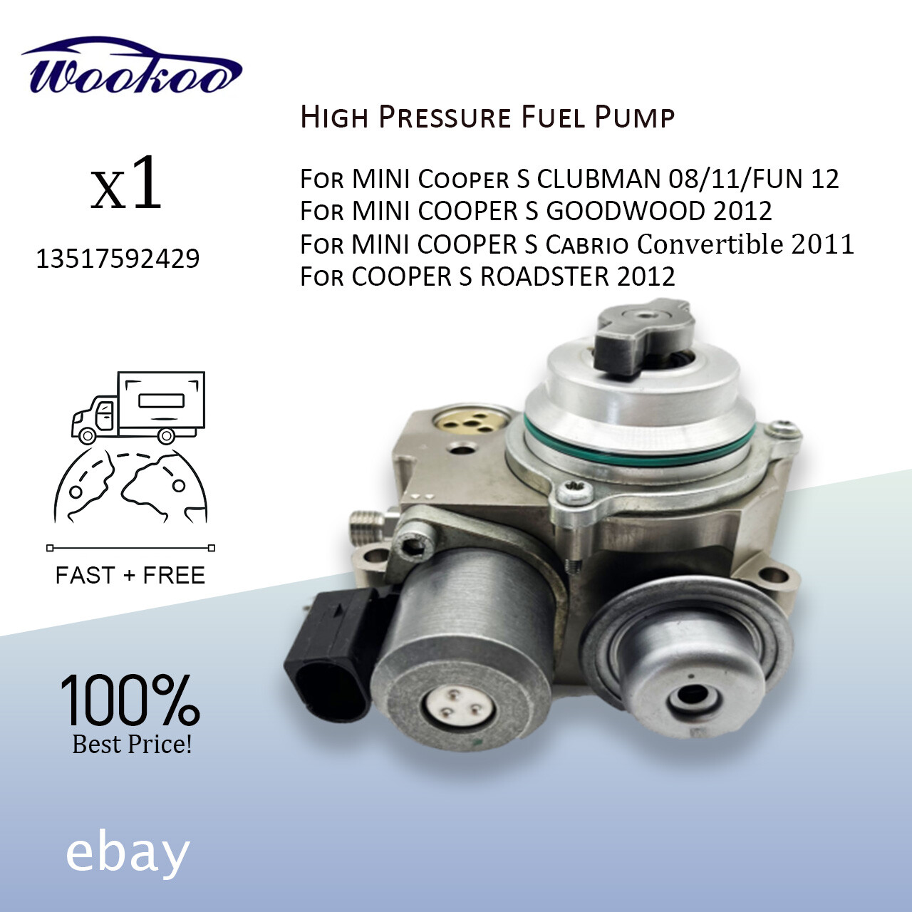 High Pressure Fuel Pump 13517592429 For MINI Cooper S CLUBMAN/Cabrio ...