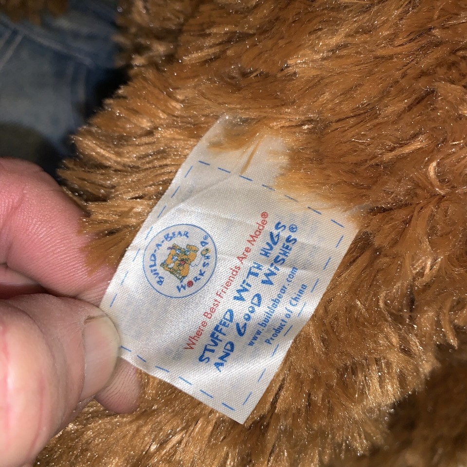 Build A Bear With Denim Overalls Rare Cute Fuzzy | eBay