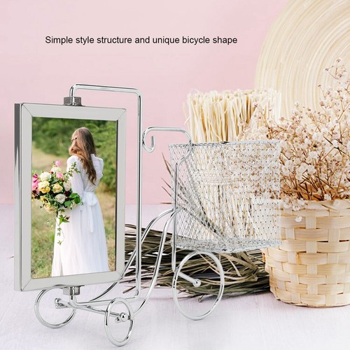 Unique Bicycle Shape Metal Picture Photo Frame Pen Holder Home Table ...