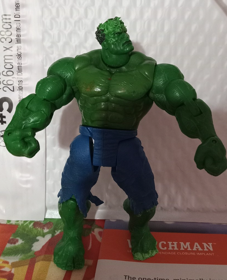 mixed lot action figures 4 big figures hulk purple alien tigerman power ...