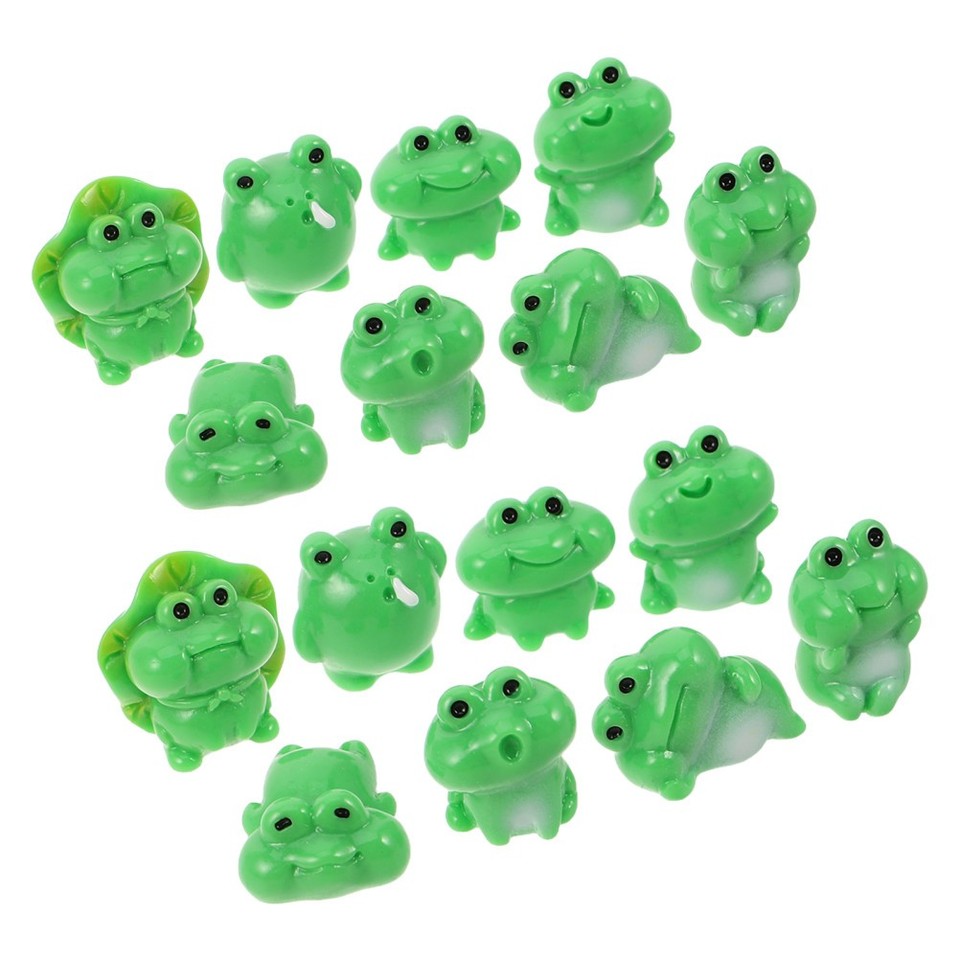 40 Pcs Adorable Miniature Frog Figurine Resin Frogs Figures Statue for ...