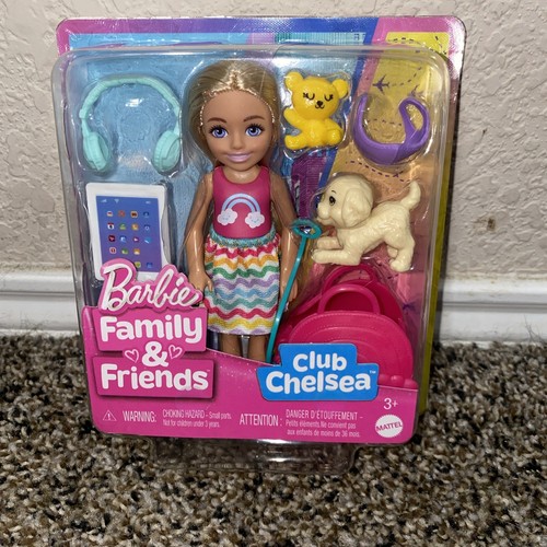 Barbie Chelsea Blonde 5” Doll Travel Set with Puppy Toy Set 2022 Mattel ...