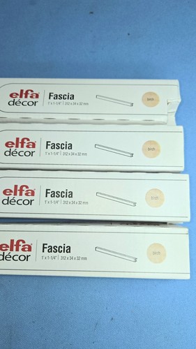 Lot of 4 Elfa End Fascia Birch Wood 1"x 1-1/4" 606918 Shelf Shelves | eBay