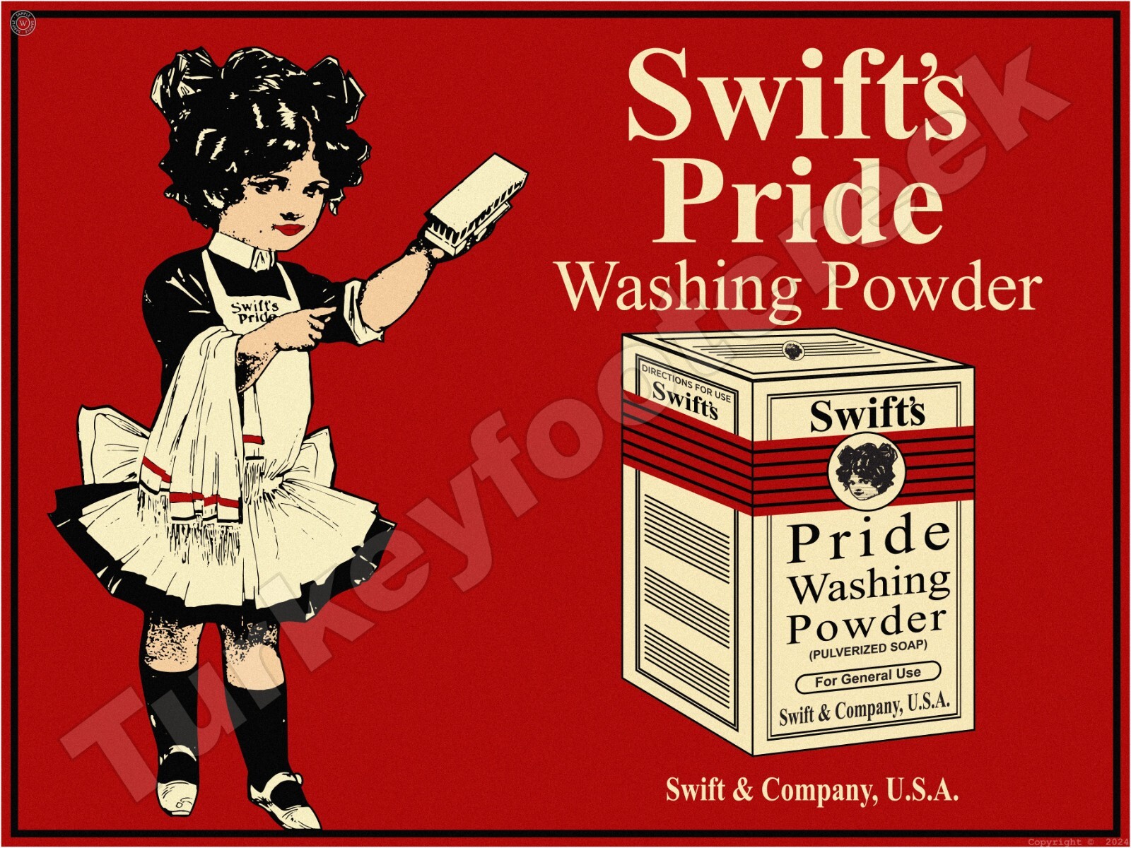 Swift's Pride Washing Powder Advertising Metal Sign 3 Sizes to Choose ...