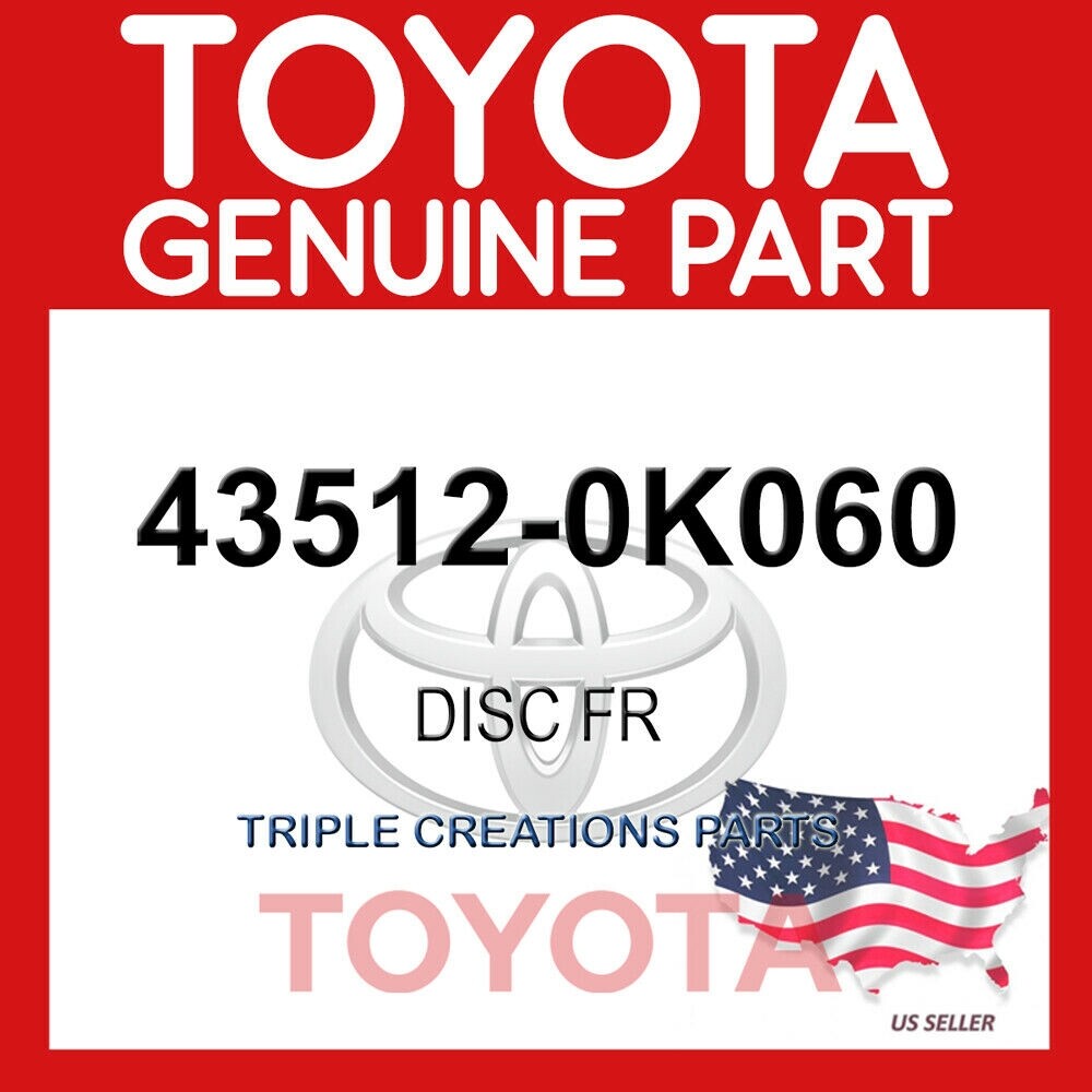 Genuine 435120K060 Toyota Disc Brake Front 43512-0K060 OEM | eBay