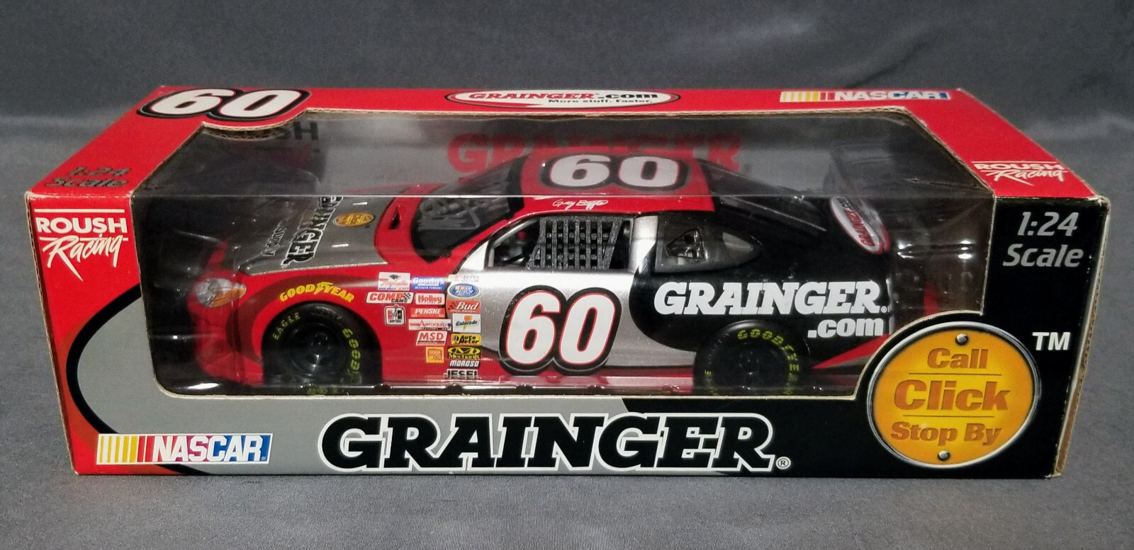 AUTOGRAPHED 2001 Greg Biffle #60 Grainger Ford 1/24 Team Caliber NASCAR ...