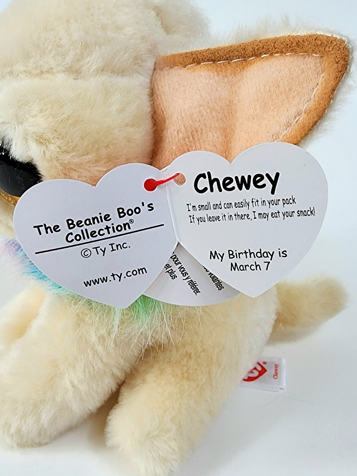 Ty Beanies Chewey The Chihuahua 15cm Glitter Eyes for sale online | eBay