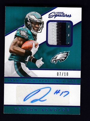 Nelson Agholor 2016 Prime Signatures Prime autograph Swatches Card 7/10 ...