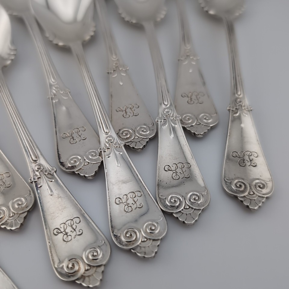 Tiffany Tiffany/Beekman Sterling Silver Ice Cream Spoons with Monogram ...