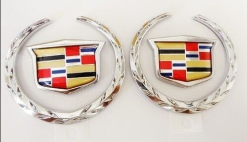 2 Cadillac SRX Wreath & Crest CHROME Roof EMBLEMS | eBay