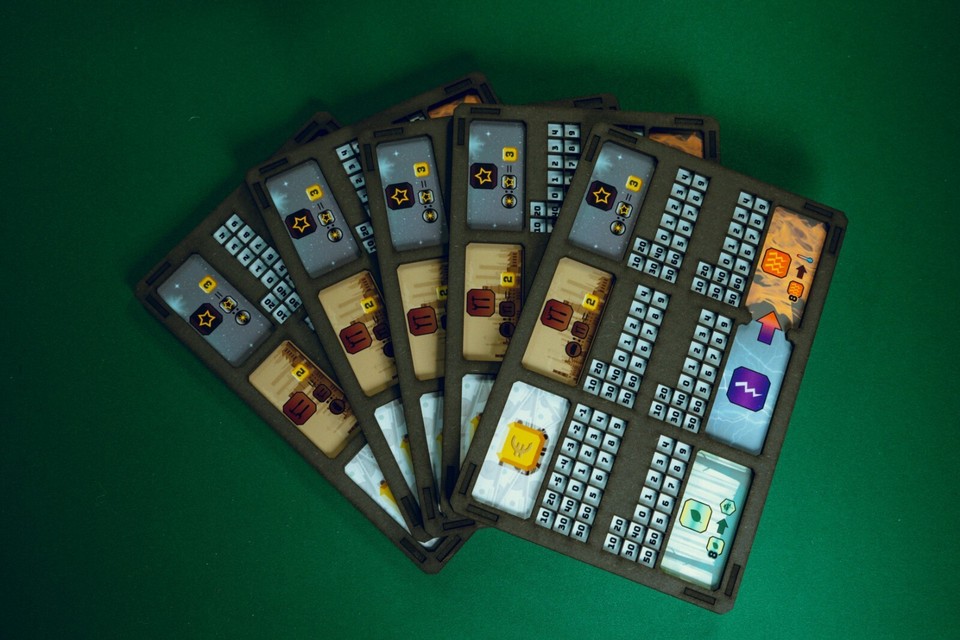 Terraforming Mars Player Dashboard, Individual player trays game boards ...