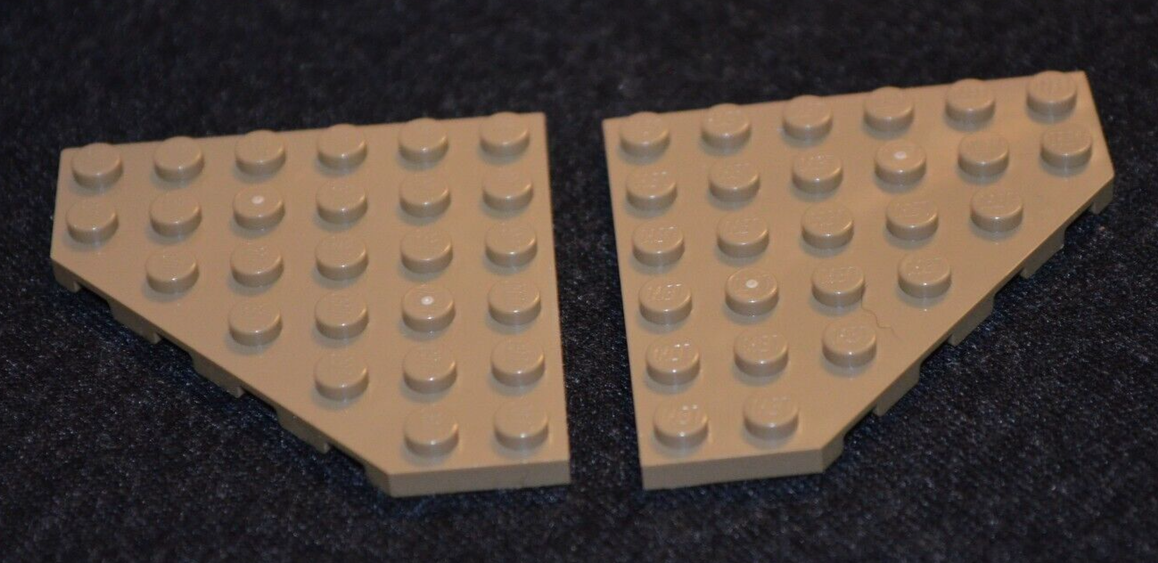 (2) 6x6 Dark Tan Wing / Corner Base Plate Bricks ~ New Lego Parts ~ | eBay