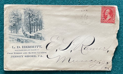 Vintage Cover L D Herritt Prop Timber Sawed Lumber Jersey Shore ...