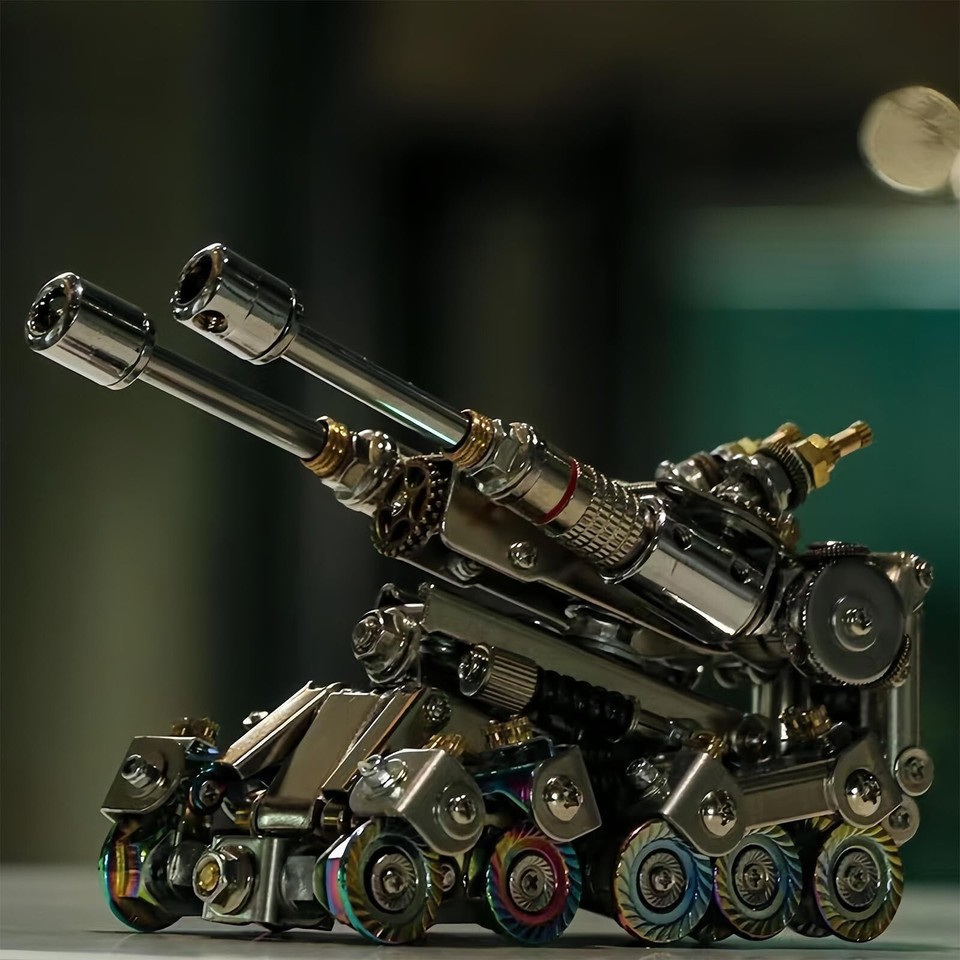 3D Metal Model Kit Mechanical Tank 3D Metal Puzzle DIY Metal Assembly ...