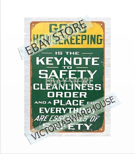 1950s Good Housekeeping Keynote to safety cleanliness order metal tin ...