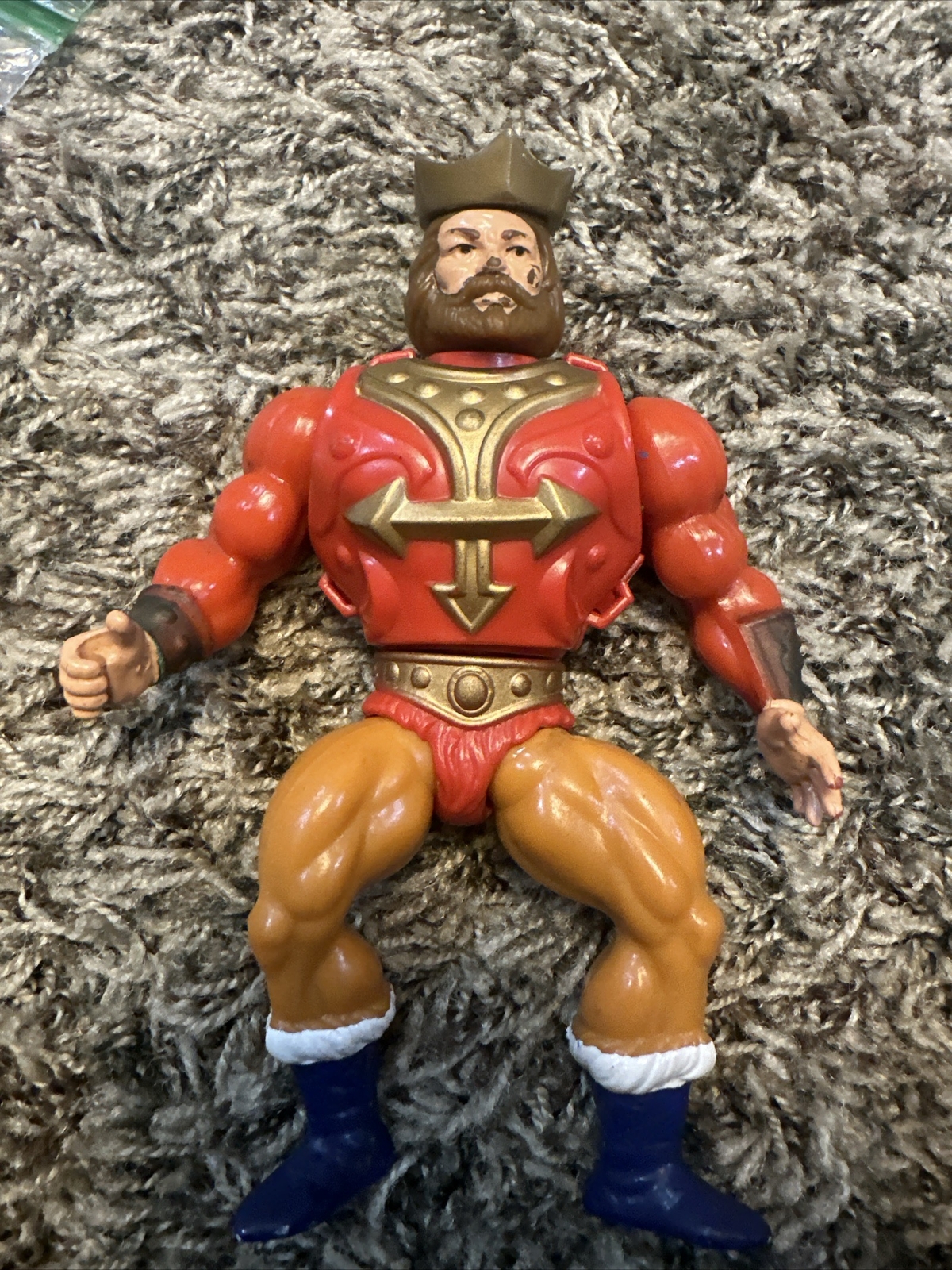 VINTAGE HE-MAN MASTERS OF THE UNIVERSE KING RANDOR ACTION FIGURE CROWN ...