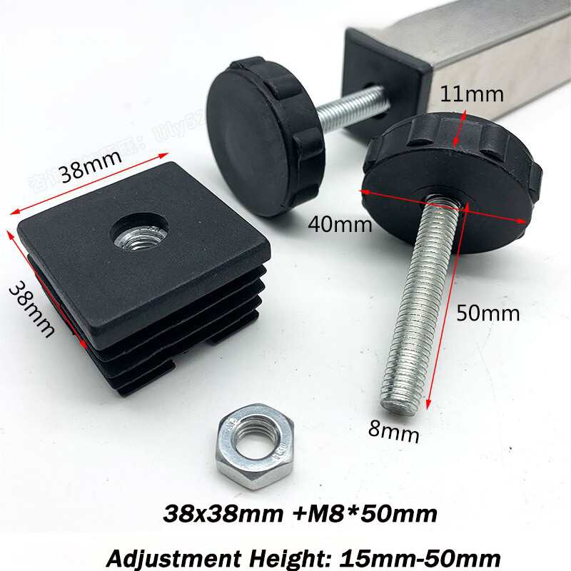 M8 Adjustable Leveling Glide Feet Furniture Table Chair Legs Pad Mat ...