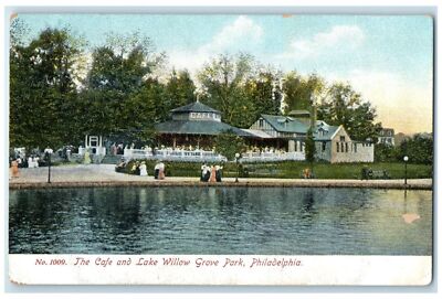 c1910 The Cafe Lake Willow Grove Park Philadelphia Pennsylvania Vintage ...