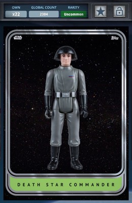 Star Wars Card Trader DIGITAL VCS Vintage Collector Green DEATH STAR ...