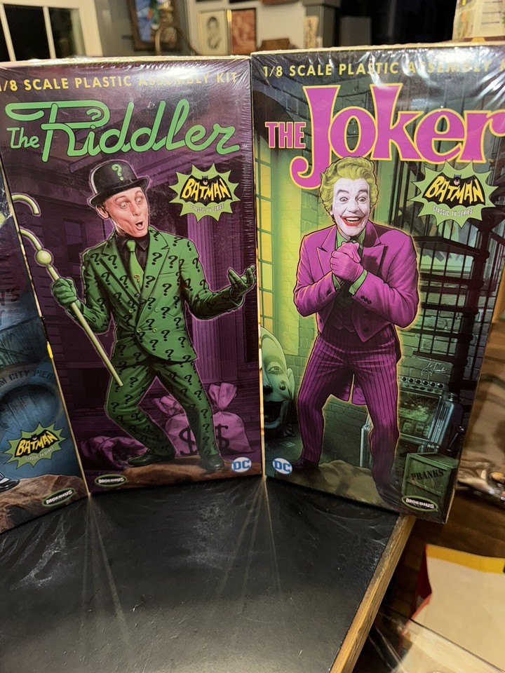 6 Moebius 1966 TV Batman Models Penguin Joker Riddler 1:8 Catwoman ...