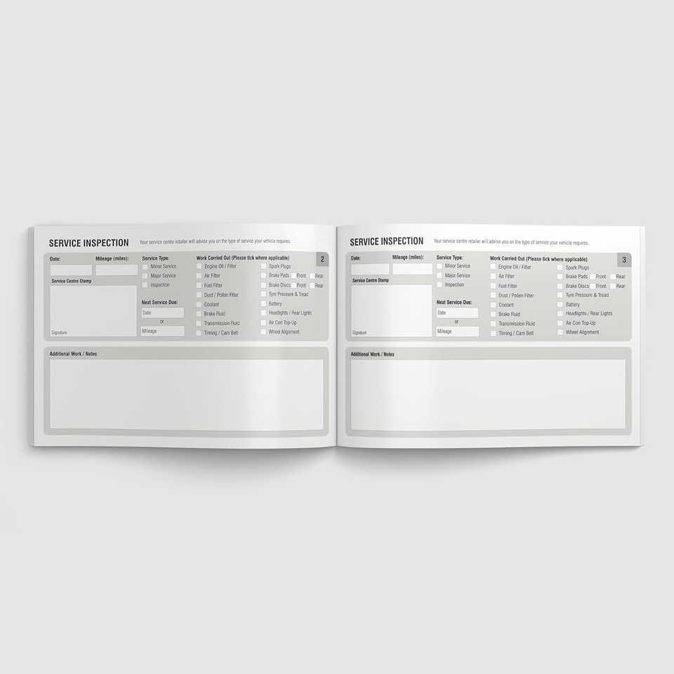 Generic Car Service History Maintenance Record Book for All Car Makes ...