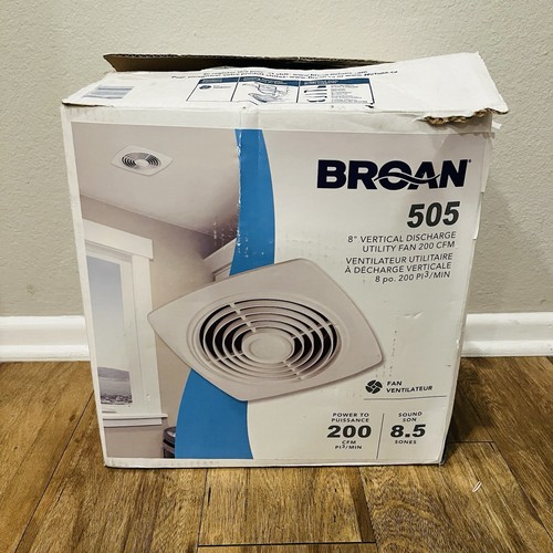 Broan 505 Discharge Utility Fan | 200 CFM | White | Vertical | 8 ...
