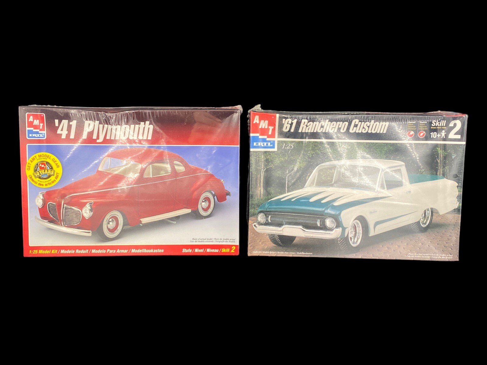 AMT ERTL 1:25 Model Kit '61 Ranchero Custom & '41 Plymouth NIB SEALED ...