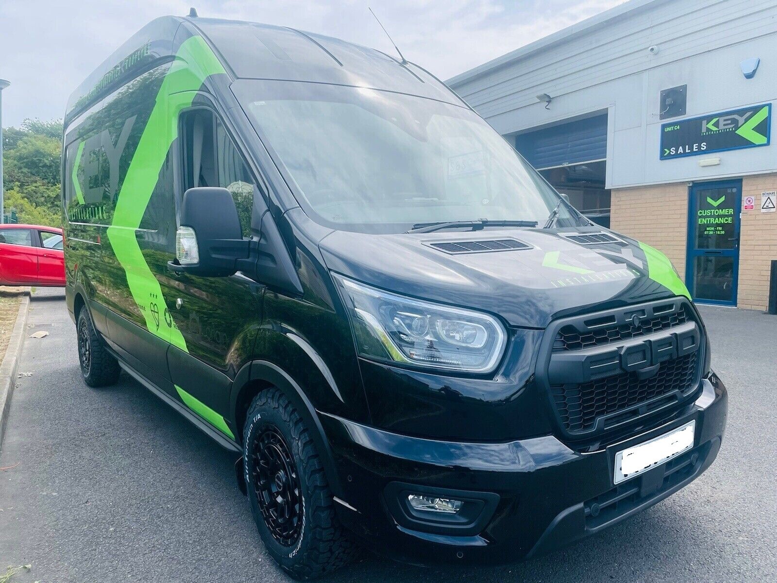 16" Black Swamper Alloy Wheels Ford Transit Custom Sport Vans Crew Cabs ...