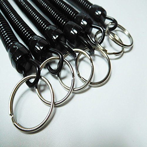 Coil Springs Keychain Cellphone Snap Hook Holder Retractable Coil Cord ...